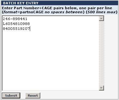 Batch Key Entry